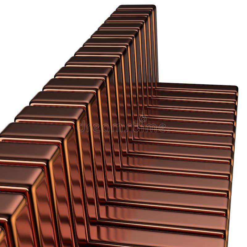 Chains of Triangular Copper Metal Objects Design Elements Shapes ...