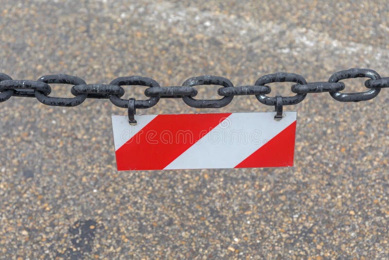 Chains Warning Sign stock image. Image of street, italy - 194072557