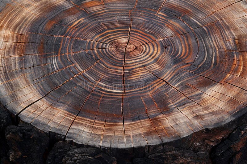Chainsaw Cut Wood Circle with Textured Grain Pattern, a Rustic Marvel ...