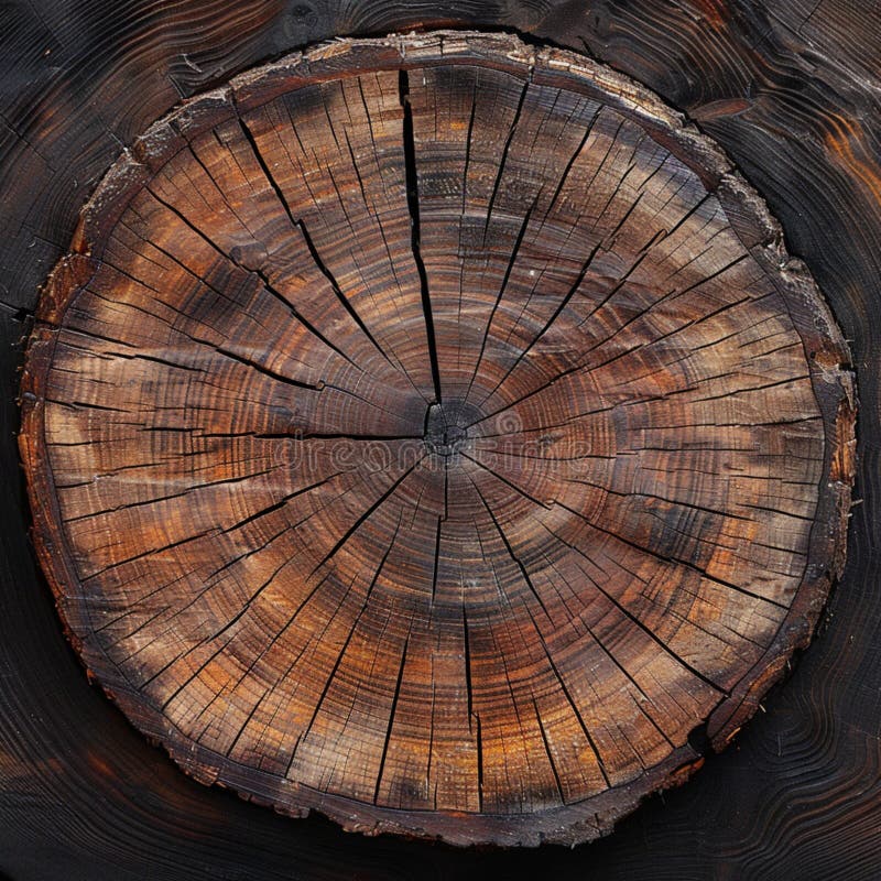Chainsaw Cut Wood Circle with Textured Grain Pattern, a Rustic Marvel ...