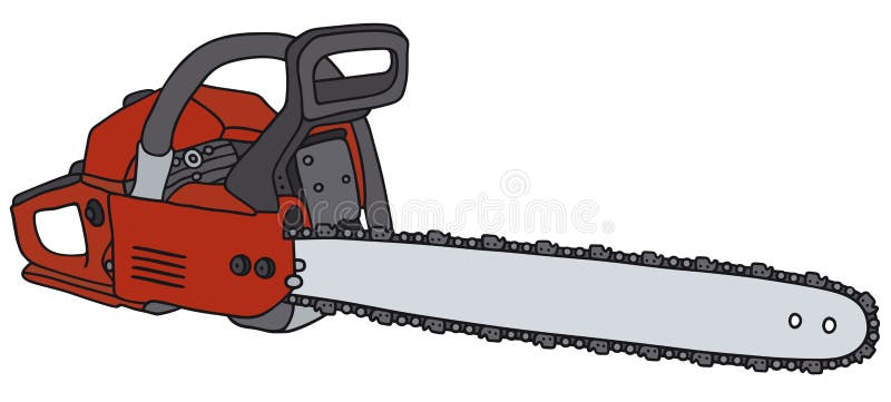 Chainsaw stock vector. Illustration of tree, chain, trim - 41527236