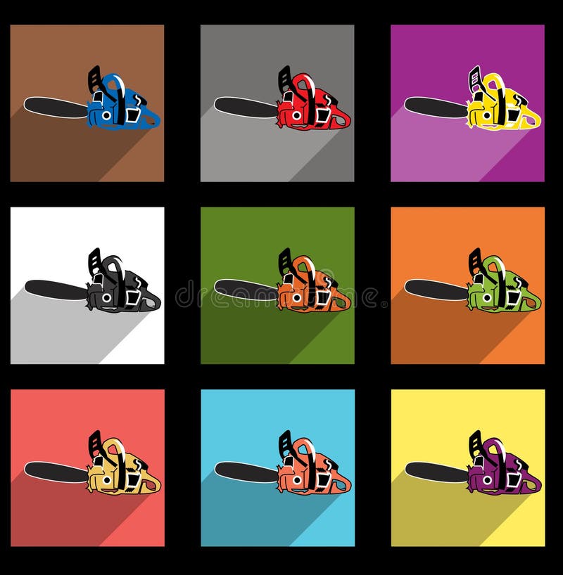 Chainsaw icon stock vector. Illustration of poster, firewood - 295980610