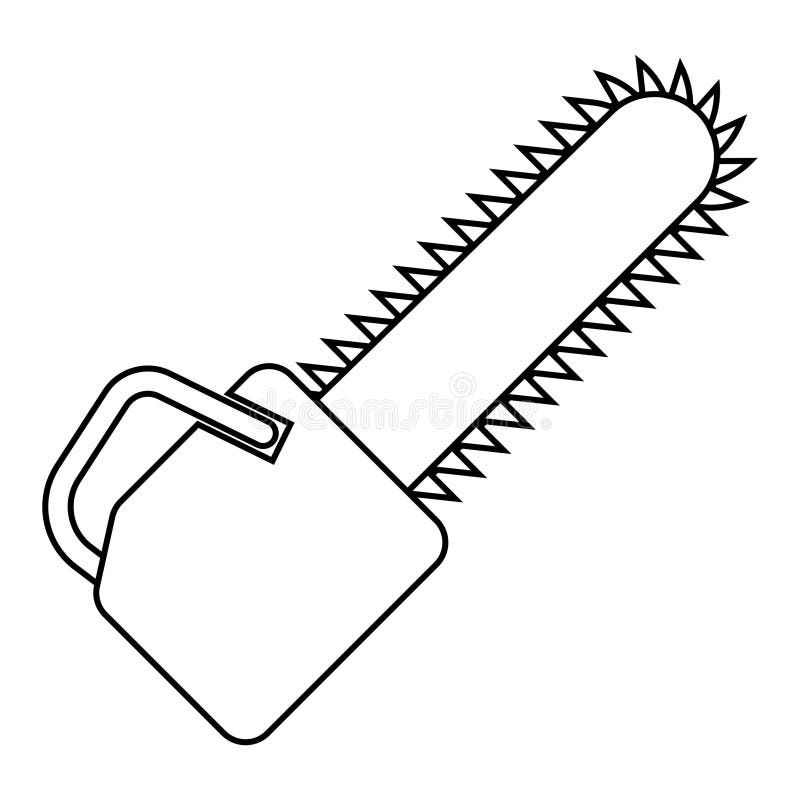 Chainsaw icon vector stock vector. Illustration of industrial - 280394049