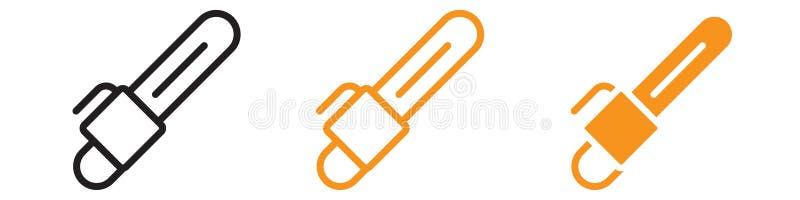 Chainsaw Icon Set Logging and Cutting Tool Illustrations for Forestry ...