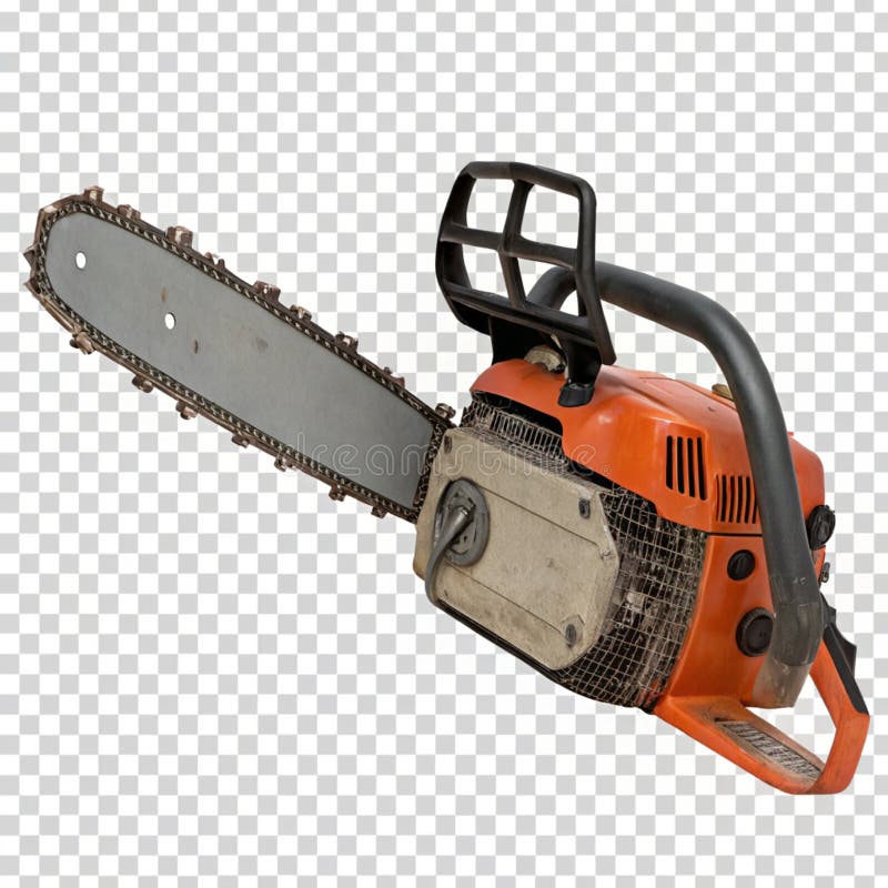 Chainsaw Isolated on Transparent Background Stock Illustration ...