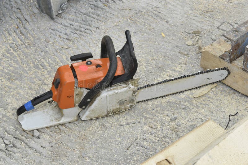 Chainsaw for Tree Cut or Tree Pruning Stock Image - Image of forest ...