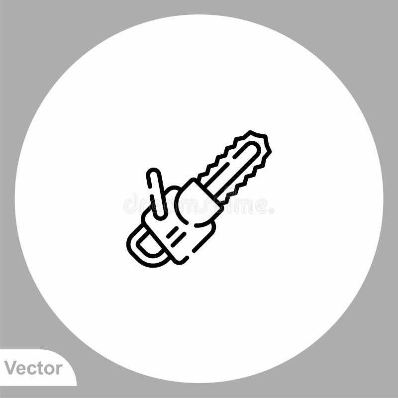 Chainsaw Symbol Sign,Vector Illustration, Isolate on White Background ...