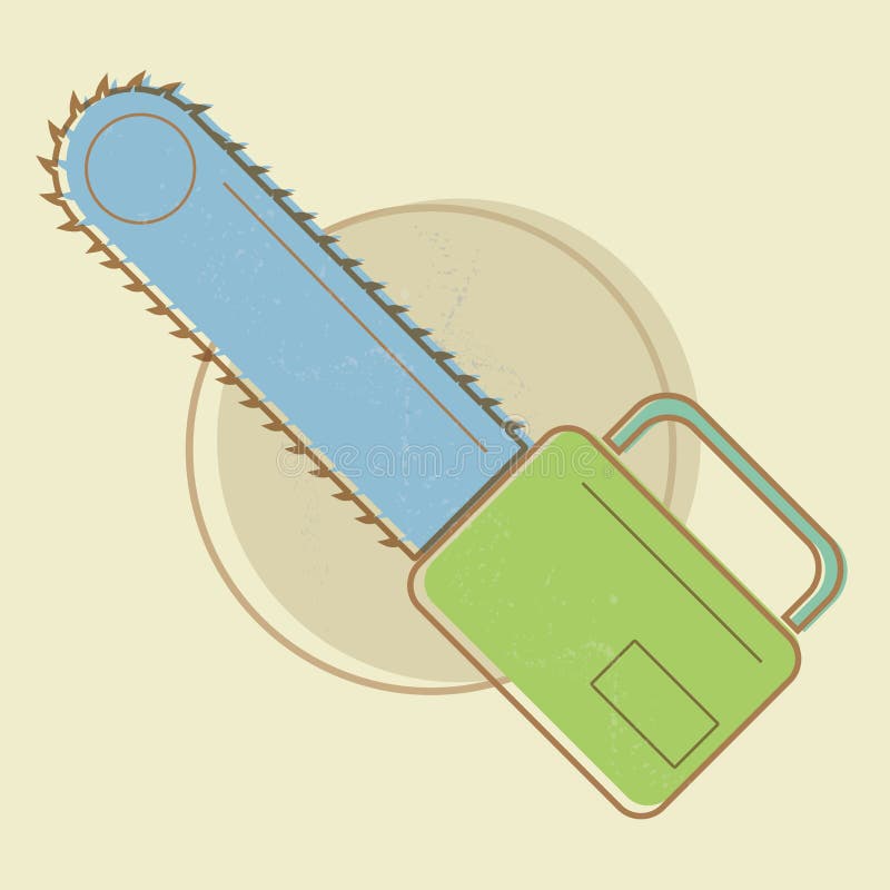 Chainsaw. Vector Illustration Decorative Design Stock Vector ...