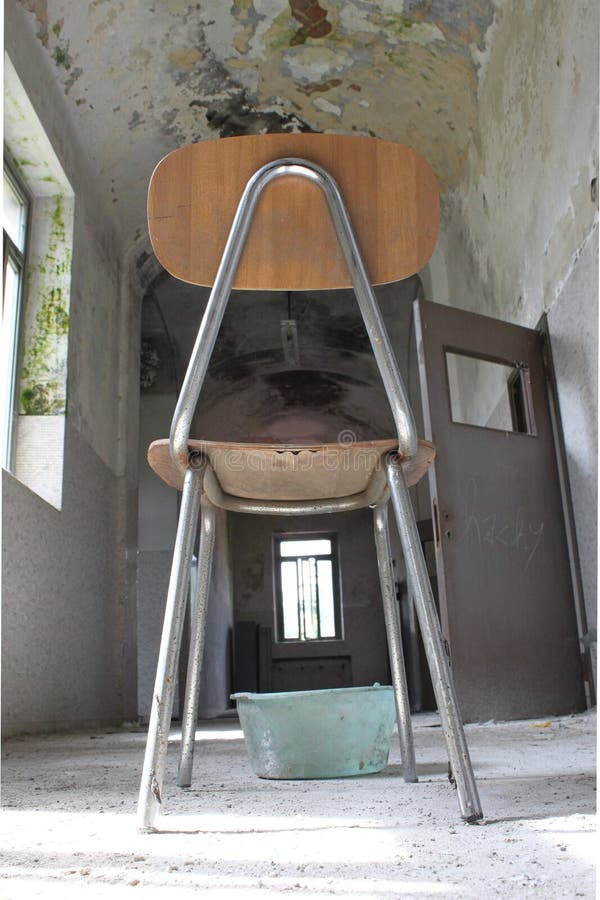 Chair in Abandoned Psychiatric Hospital Stock Image - Image of dust ...