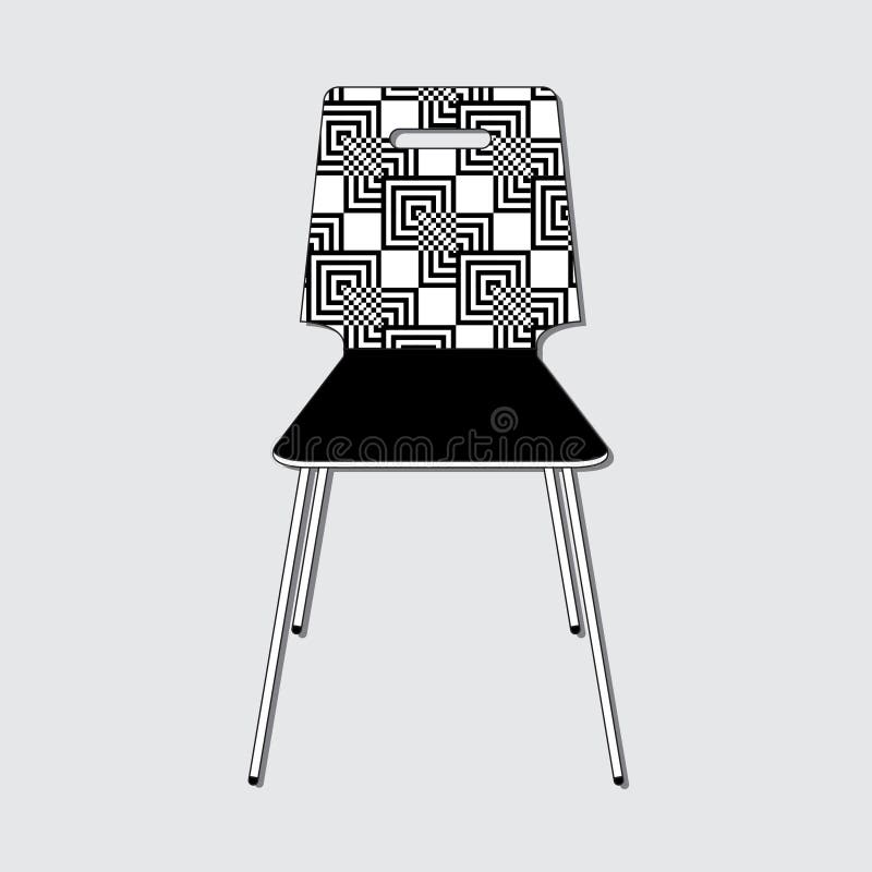 Chair with Abstract Pattern. Stock Vector - Illustration of paper ...