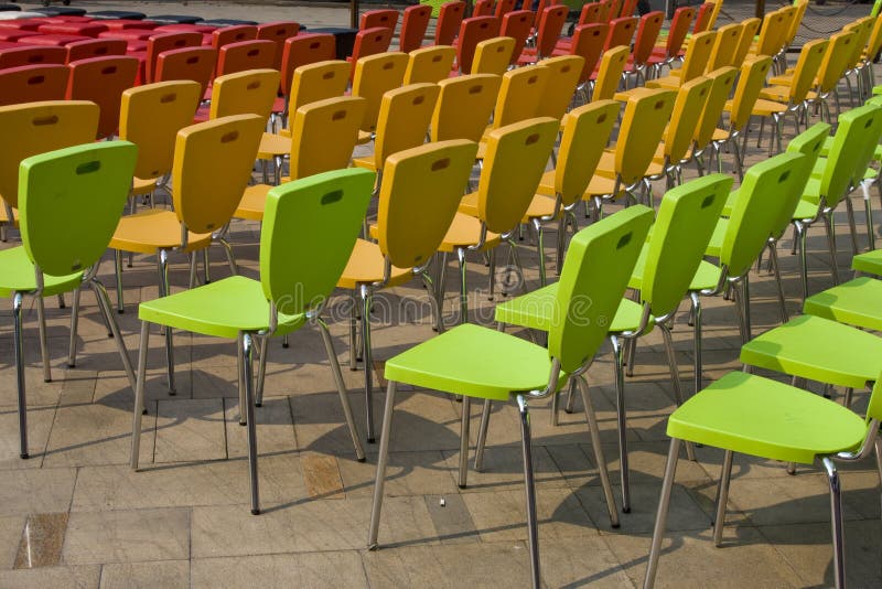 Chair arrangement stock image. Image of array, arranged - 14392301