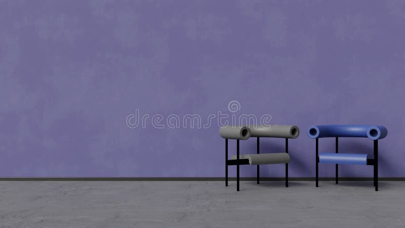 Background Chair, Table, Plant for Presentation. 3D Rendering Stock ...