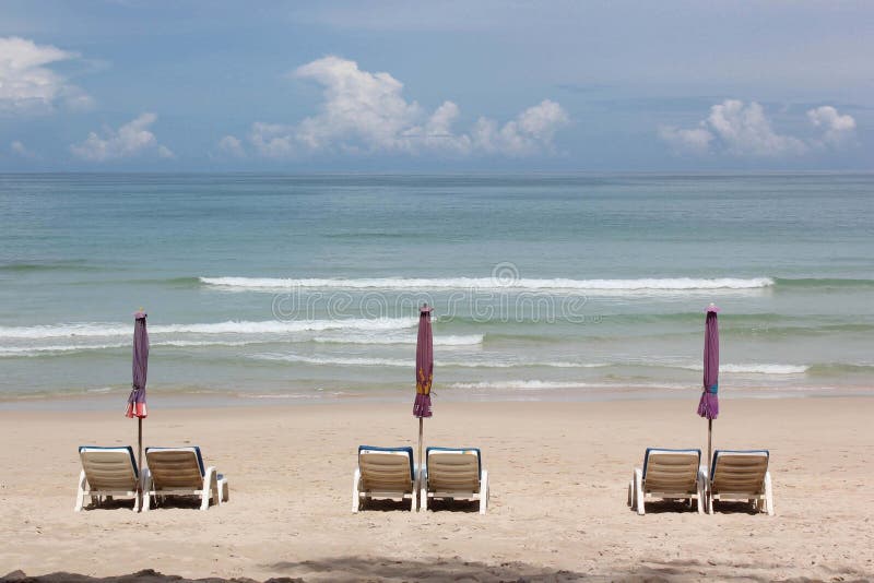 Chair on the beach stock photo. Image of tourism, tree - 40640460