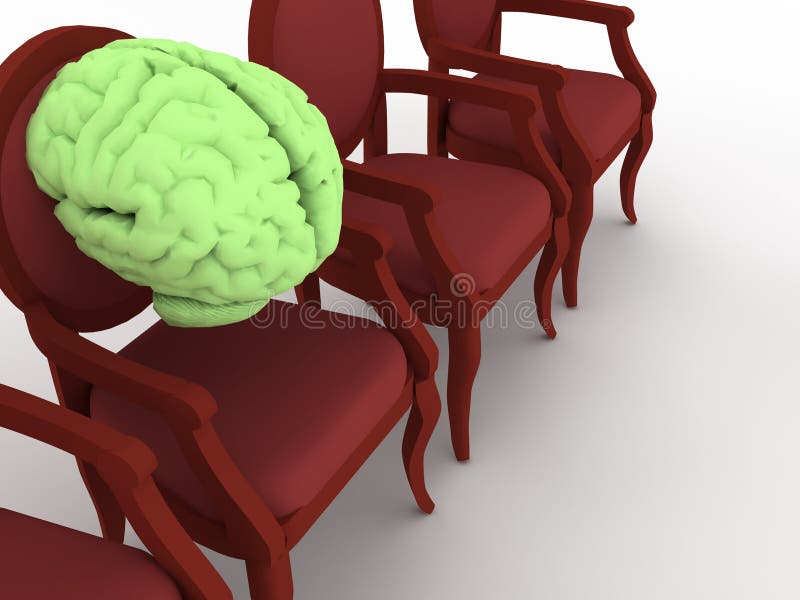 Chair brain stock illustration. Illustration of thinking - 11968379