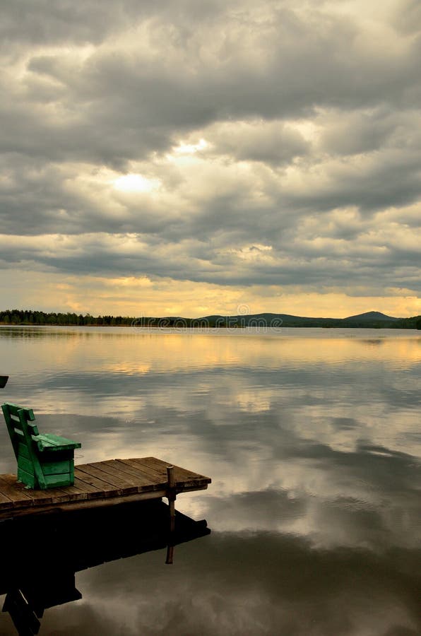 Chair on the bridge stock image. Image of forest, calm - 95498469