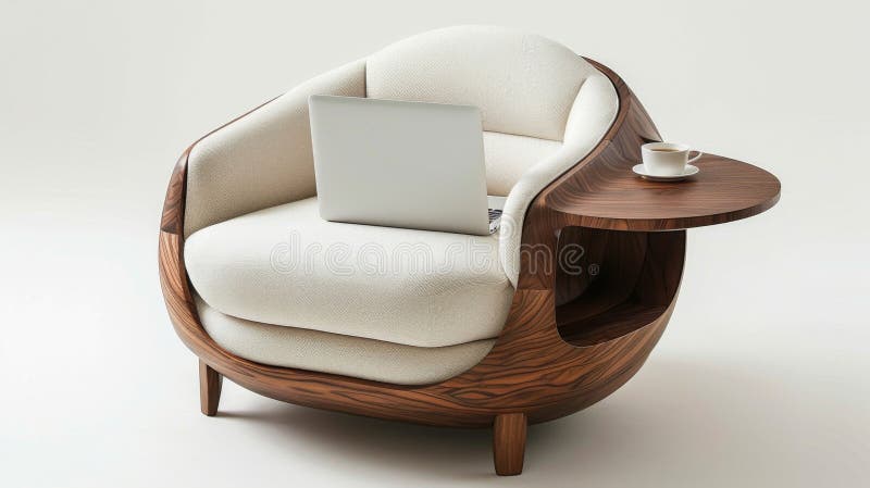 A Chair with a Builtin Side Table Perfect for Holding Your Coffee Cup ...