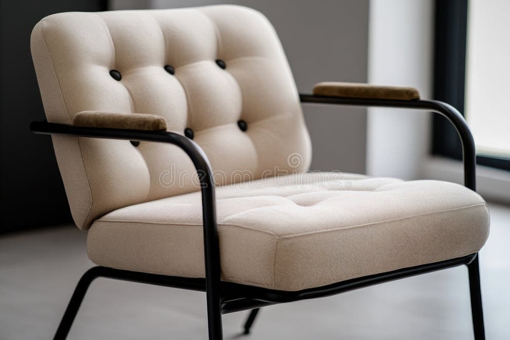 A Chair with Buttons or Controls on the Back, Possibly for Gaming or ...