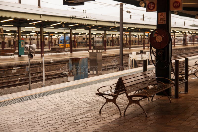 Chair in Central Train Station, Sydney. Stock Photo - Image of building ...