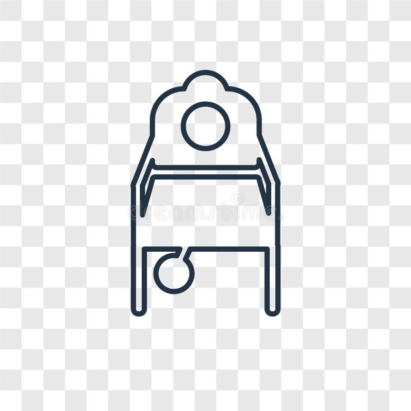 Chair Concept Vector Linear Icon Isolated on Transparent Background ...