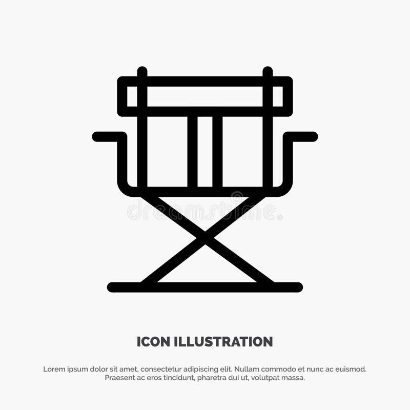 Chair, Director, Directors, Foldable Line Icon Vector Stock Vector ...