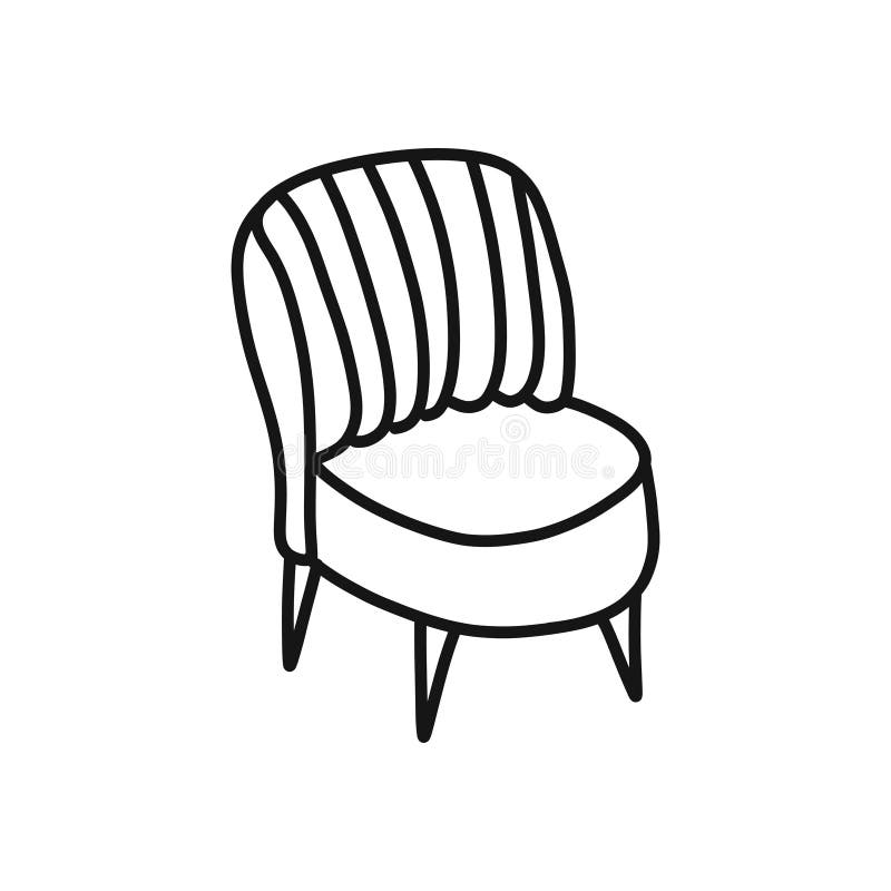Chair Doodle Icon, Vector Illustration Stock Illustration ...