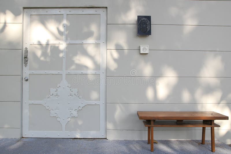 A chair and the door stock photo. Image of house, residential - 48894142