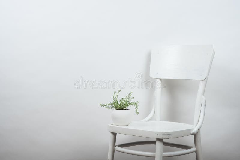 Chair and Empty Wall Background, Interior Art Poster Mock Up Stock ...