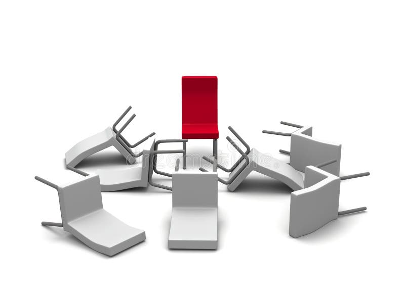 Chair fallen down stock illustration. Illustration of chairs - 220304028