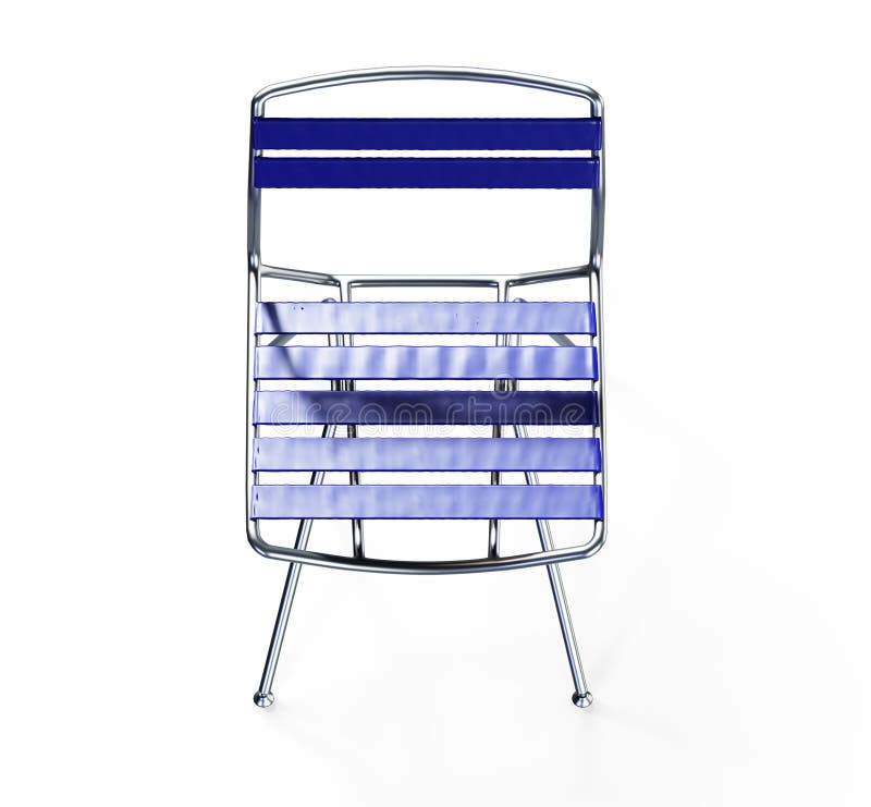 Chair Front View Furniture 3D Rendering Stock Illustration ...