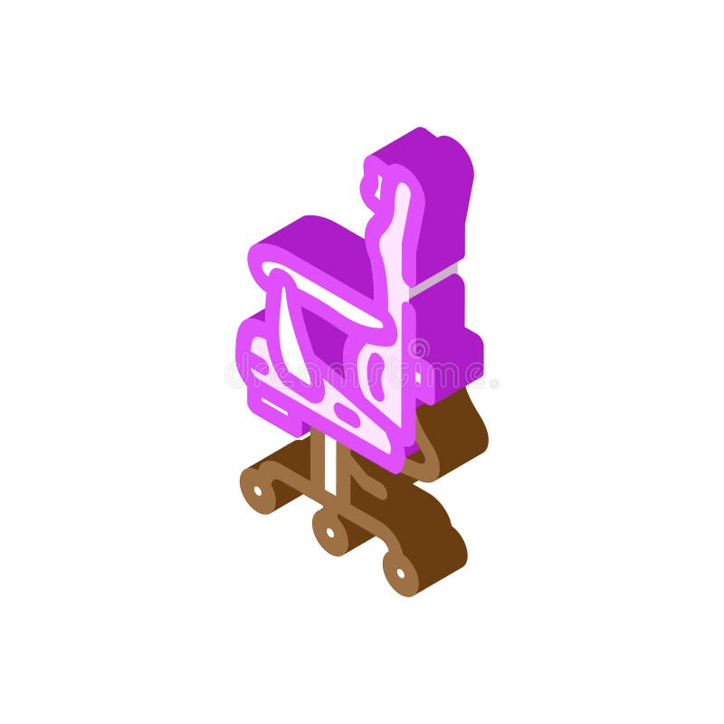 Chair Gaming Pc Isometric Icon Vector Illustration Stock Vector ...