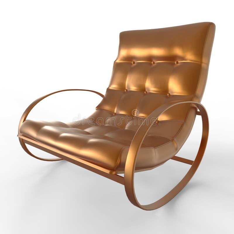 A Chair of Gold: a Symbol of Wealth and Power Stock Illustration ...