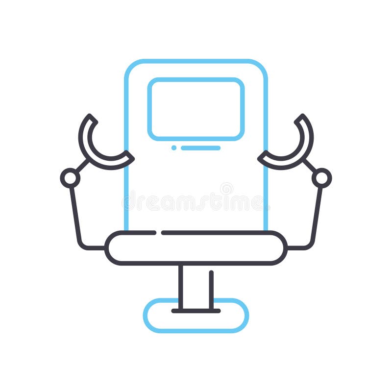 Chair Gynecology Line Icon Outline Symbol Vector Illustration