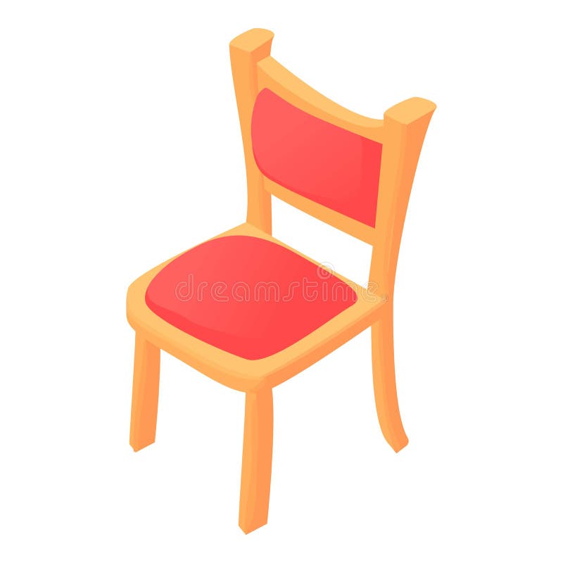 Chair icon, cartoon style stock vector. Illustration of kitchen - 80572812
