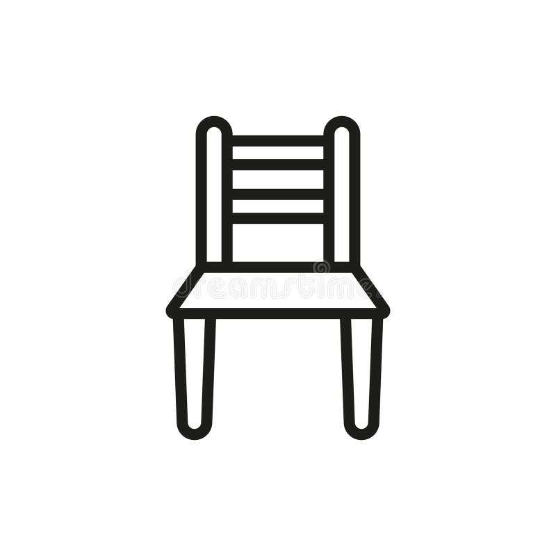 Chair Icon Vector Basic Design Simple and Modern Stock Illustration ...