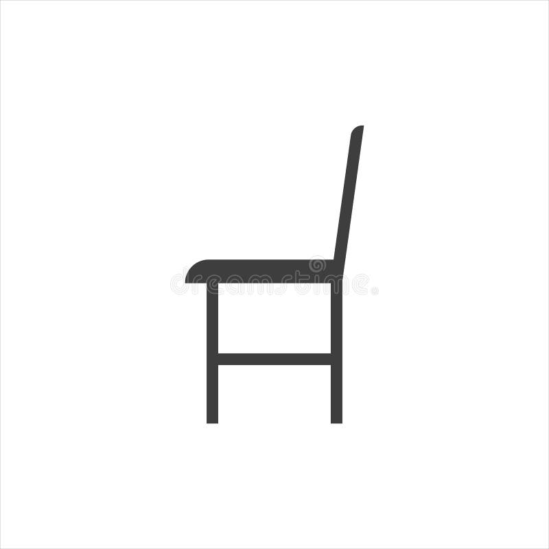 Chair Icon on White Background. EPS 10. Vector Stock Illustration ...