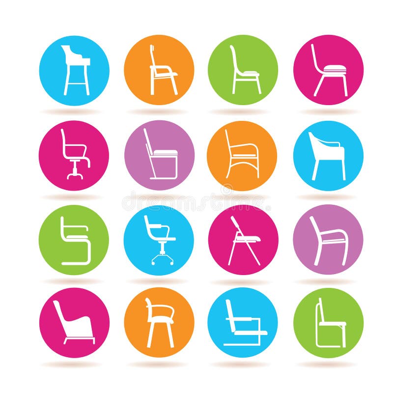 Chair icons stock illustration. Illustration of chair - 59067722