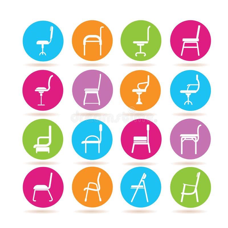 Chair icons stock illustration. Illustration of element - 37069853