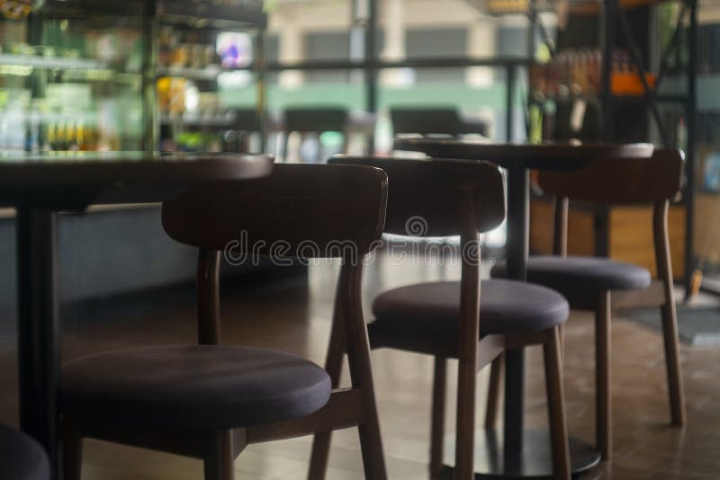 Chair Interior of a Modern Restaurant or Bar. Stock Image - Image of ...