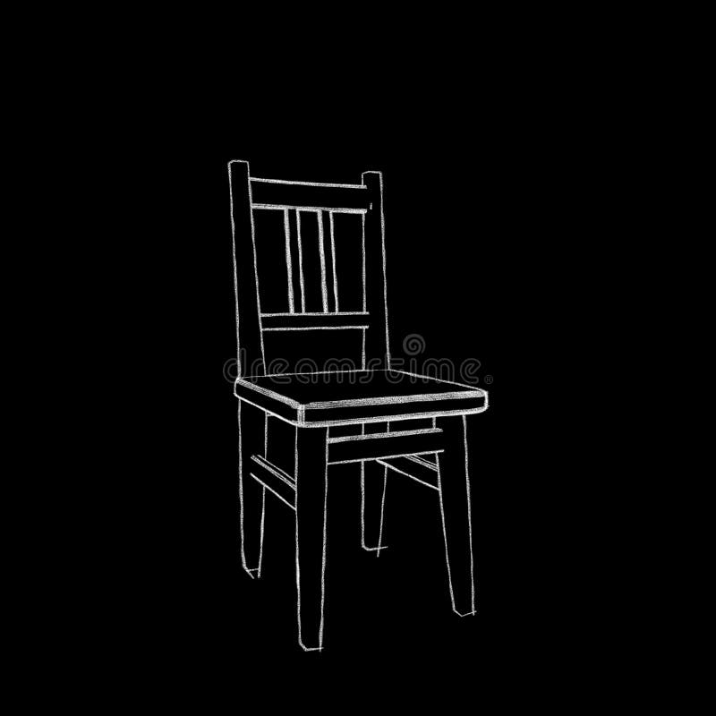 Chair. Isolated on Black Background Stock Illustration - Illustration ...