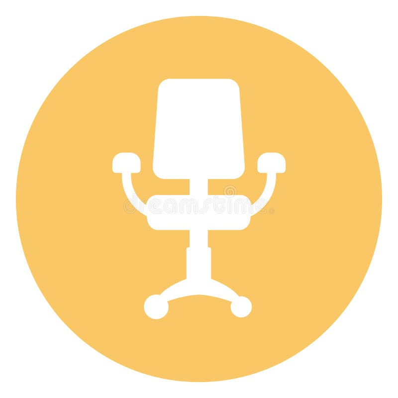Swivel Chair Line Isolated Vector Icon Can Be Easily Modified and Edit ...