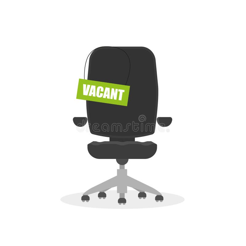 Chair with Job Vacancy Vector Illustration Stock Vector - Illustration ...