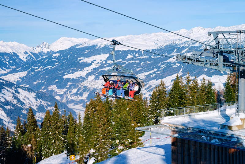 Chair Lift At Penken Ski Resort In Tyrol In Austria Editorial Photo