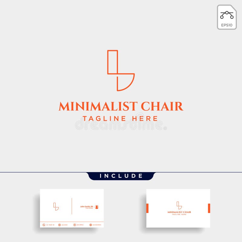 Chair Logo Design Concept with Modern Design Vector Icon Isolated Stock ...