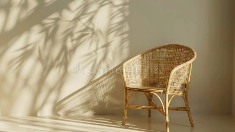 Chair Made of Bamboo, Clean and Smooth Lines Stock Illustration ...