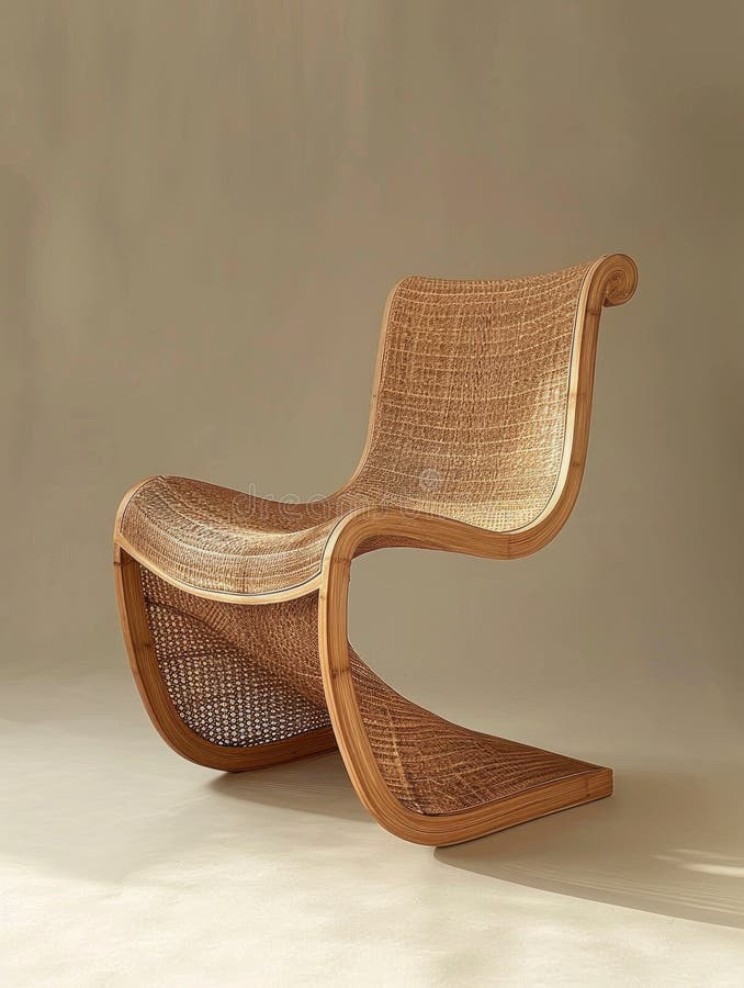 Chair Made of Bamboo, Clean and Smooth Lines Stock Image - Image of ...