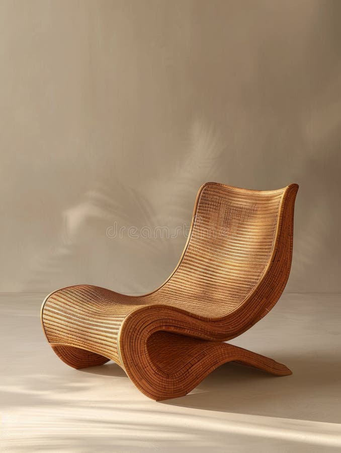 Chair Made of Bamboo, Clean and Smooth Lines Stock Image - Image of ...