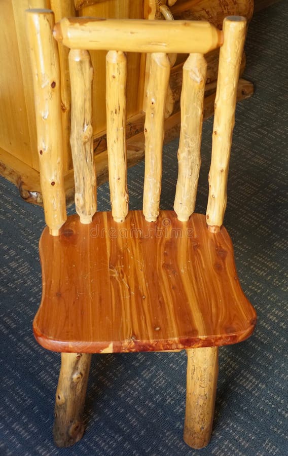 A Chair Made with Original Woods from a Tree Stock Photo - Image of ...