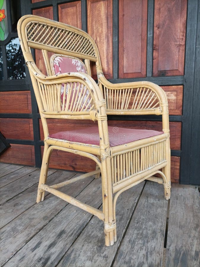 Chair Made of rattan stock photo. Image of furniture - 265717670