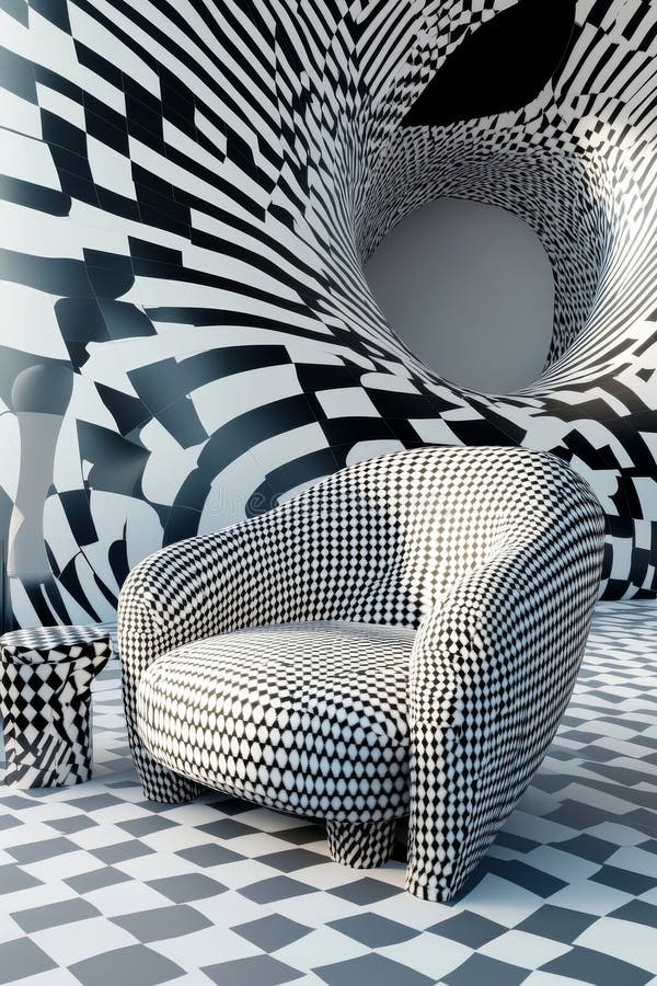 The Chair is the Main Focus of the Image Stock Illustration ...