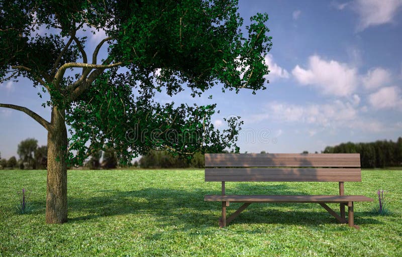 Chair in nature stock illustration. Illustration of blue - 9441828